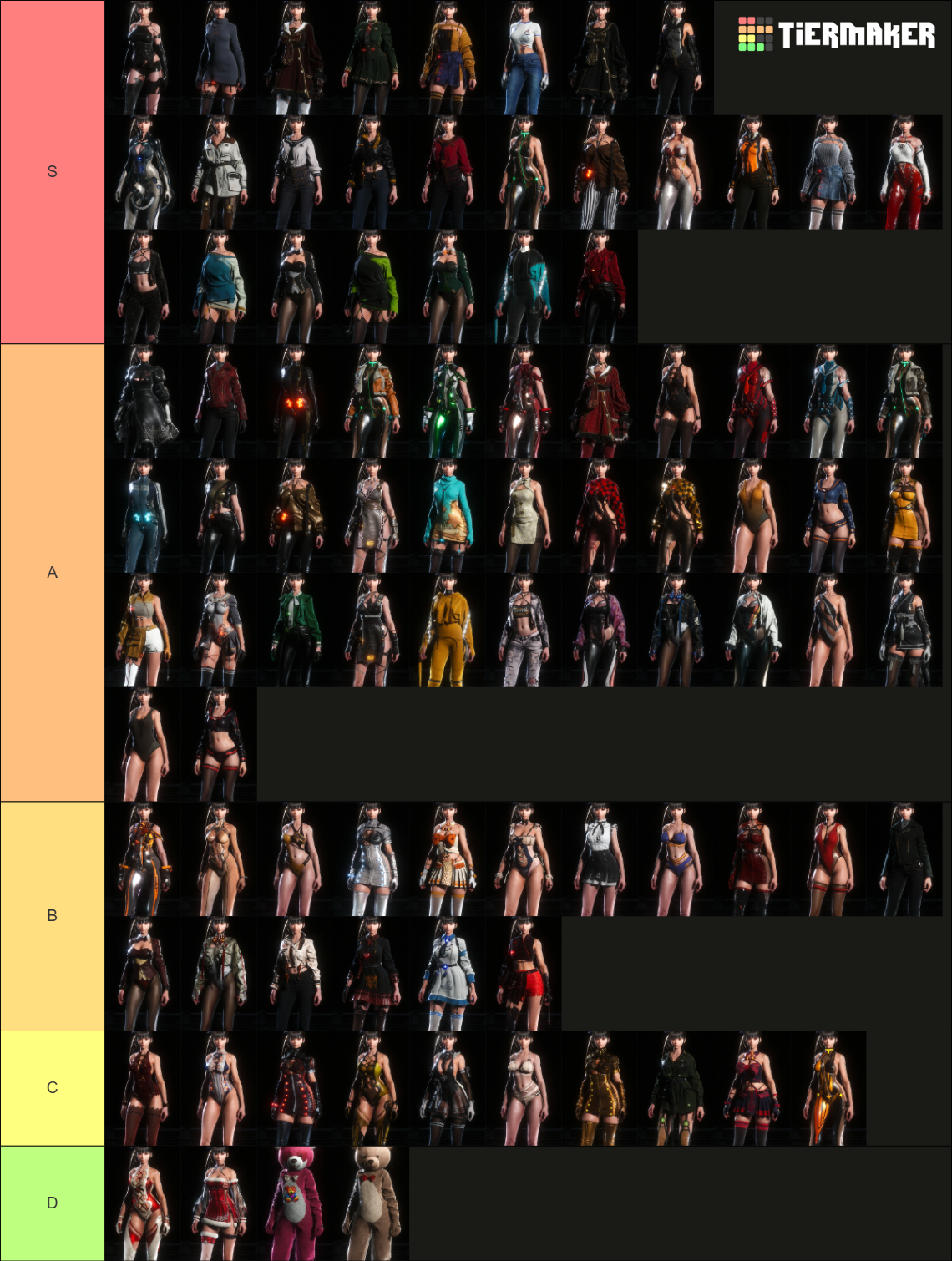 Stellar Blade Outfits (All) Tier List (Community Rankings) - TierMaker