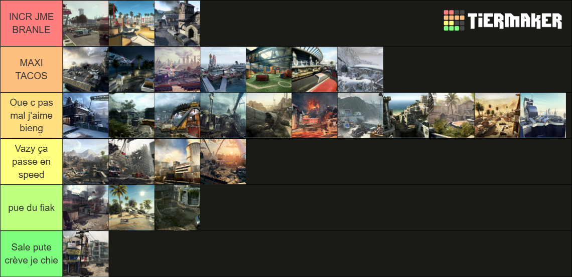 Black Ops 2 Maps Tier List (Community Rankings) - TierMaker