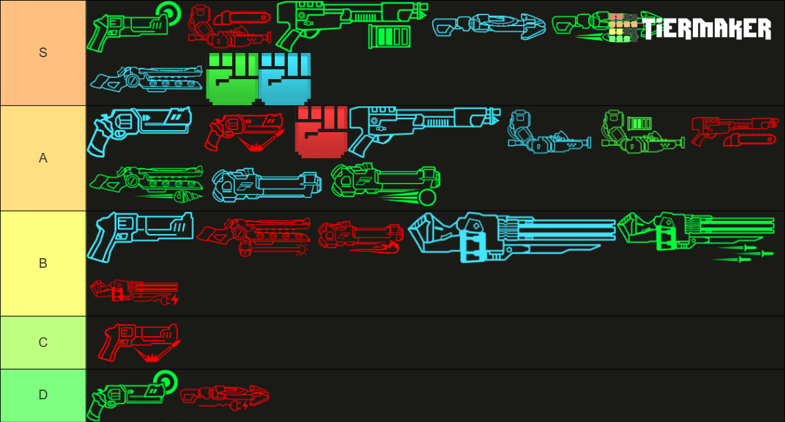 ULTRAKILL FULL WEAPONS TIER LIST Tier List (Community Rankings) - TierMaker