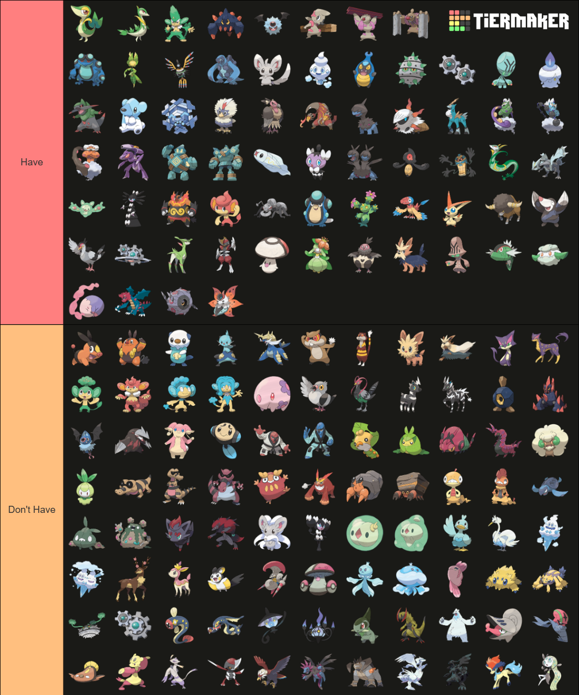 All Gen 5 Pokemon (Unova) Tier List (Community Rankings) - TierMaker