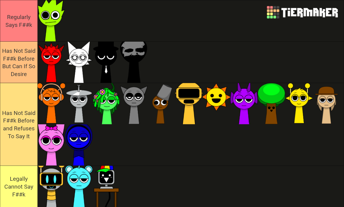 Sprunki incredibox Tier List (Community Rankings) - TierMaker