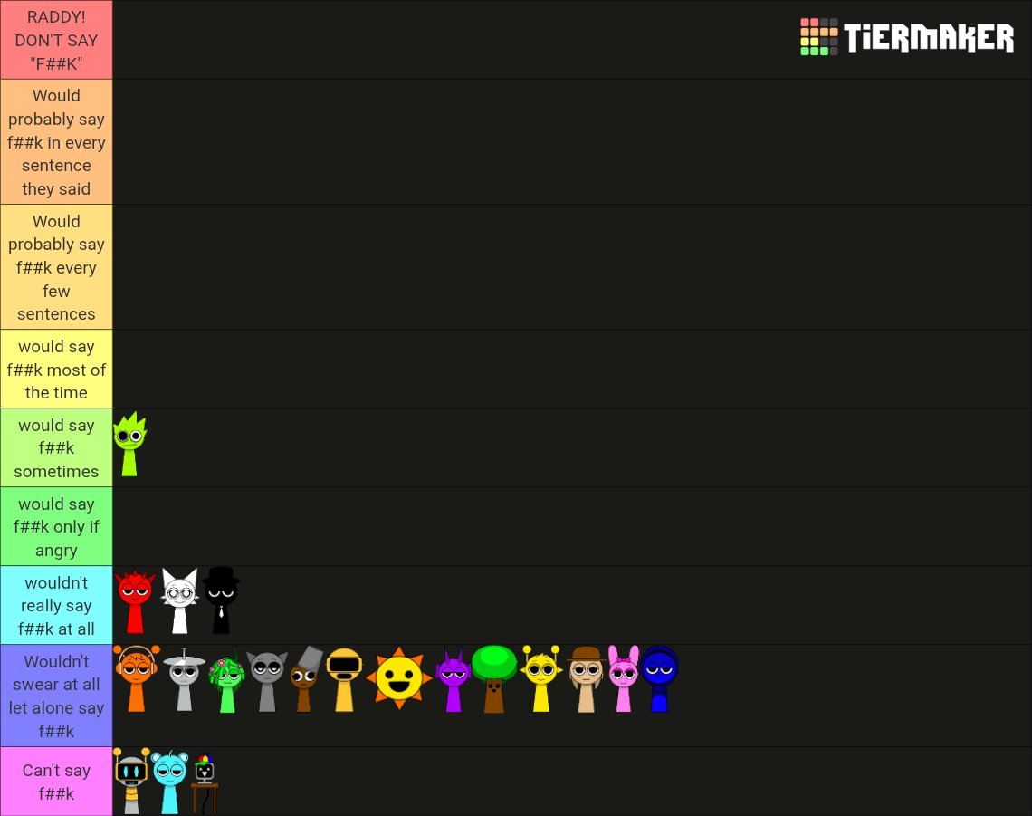 Sprunki Tier List (Community Rankings) - TierMaker