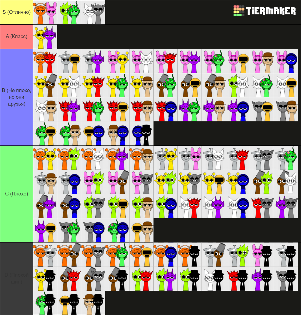 Sprunki Ship Tierlist Tier List (Community Rankings) - TierMaker