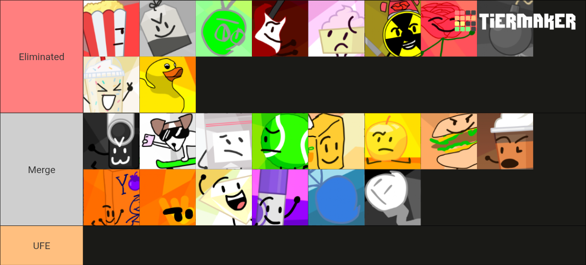 BFDI Mini Characters (2024) - New Icons! Maker Tier List (Community ...