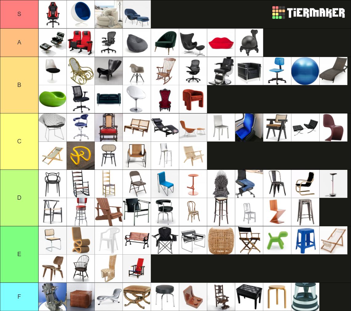 Chair Tier List (Community Rankings) - TierMaker