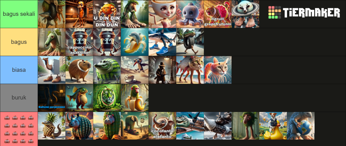 All Italian brainrot Tier List (Community Rankings) - TierMaker