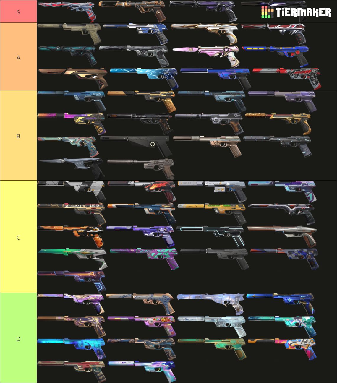 Valorant Ghost Skins (September 2025) Tier List (Community Rankings ...