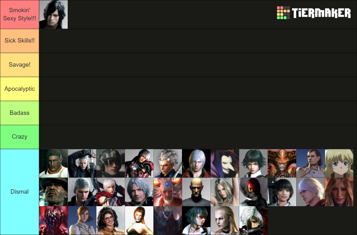 Devil May Cry All Characters Tier List (Community Rankings) - TierMaker