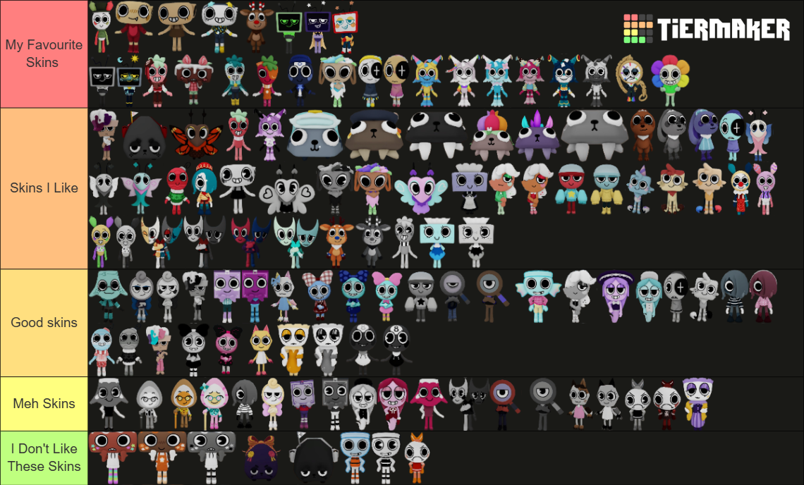 Dandy's World Skins (As of RP update) Tier List (Community Rankings ...
