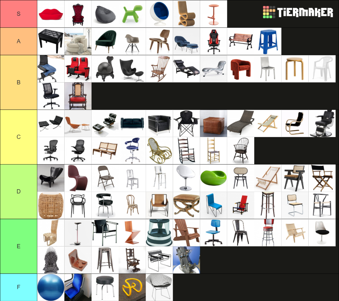 Chair Tier List (Community Rankings) - TierMaker