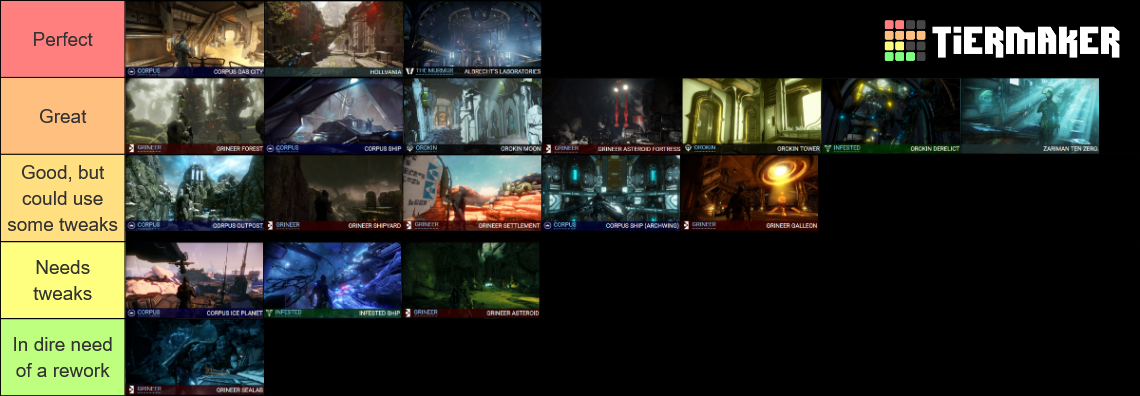 Warframe Tile Sets ranking Tier List (Community Rankings) - TierMaker