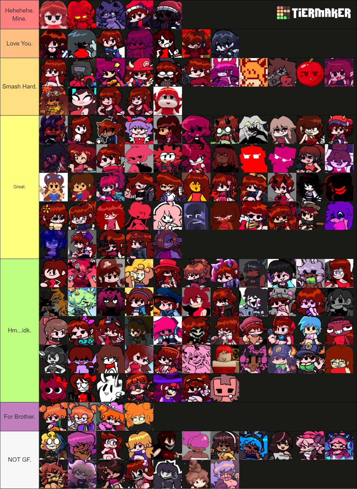 (+130) FNF Girlfriend Designs (2025) Tier List (Community Rankings ...