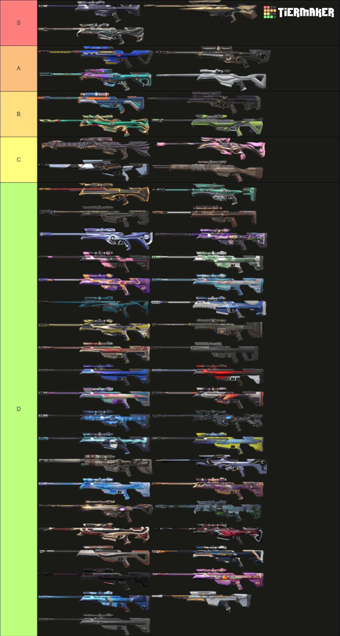 Valorant Operator Skins (December 2025) Tier List (Community Rankings ...