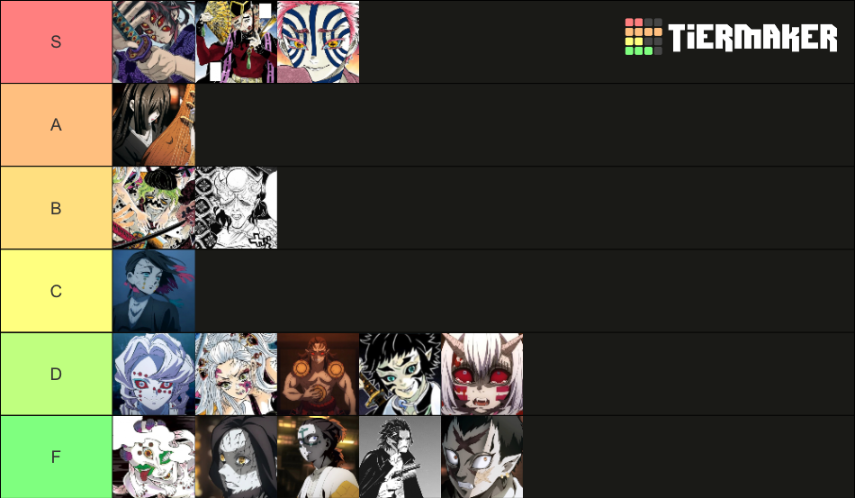 Twelve Kizuki Demon Moons (Demon Slayer KnY) Tier List (Community ...