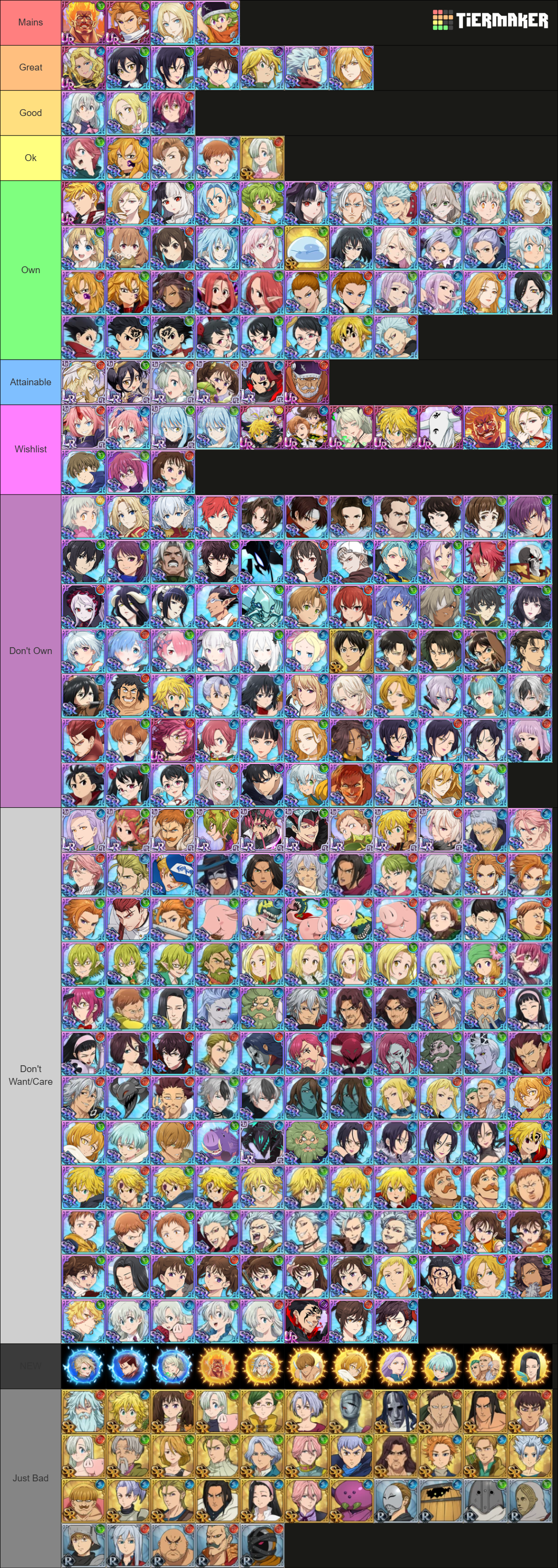 7ds Grand Cross (LR Cusak Update) Tier List (Community Rankings ...
