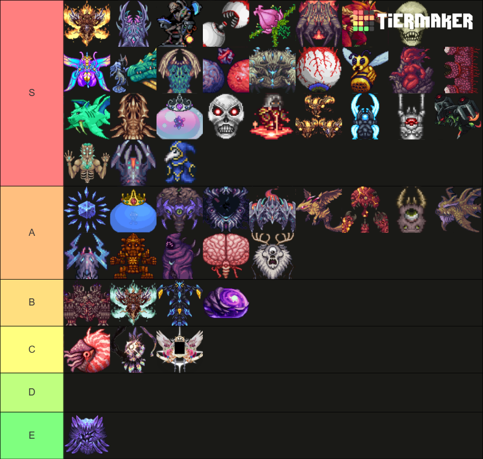 All Calamity Mod Bosses Tier List (Community Rankings) - TierMaker