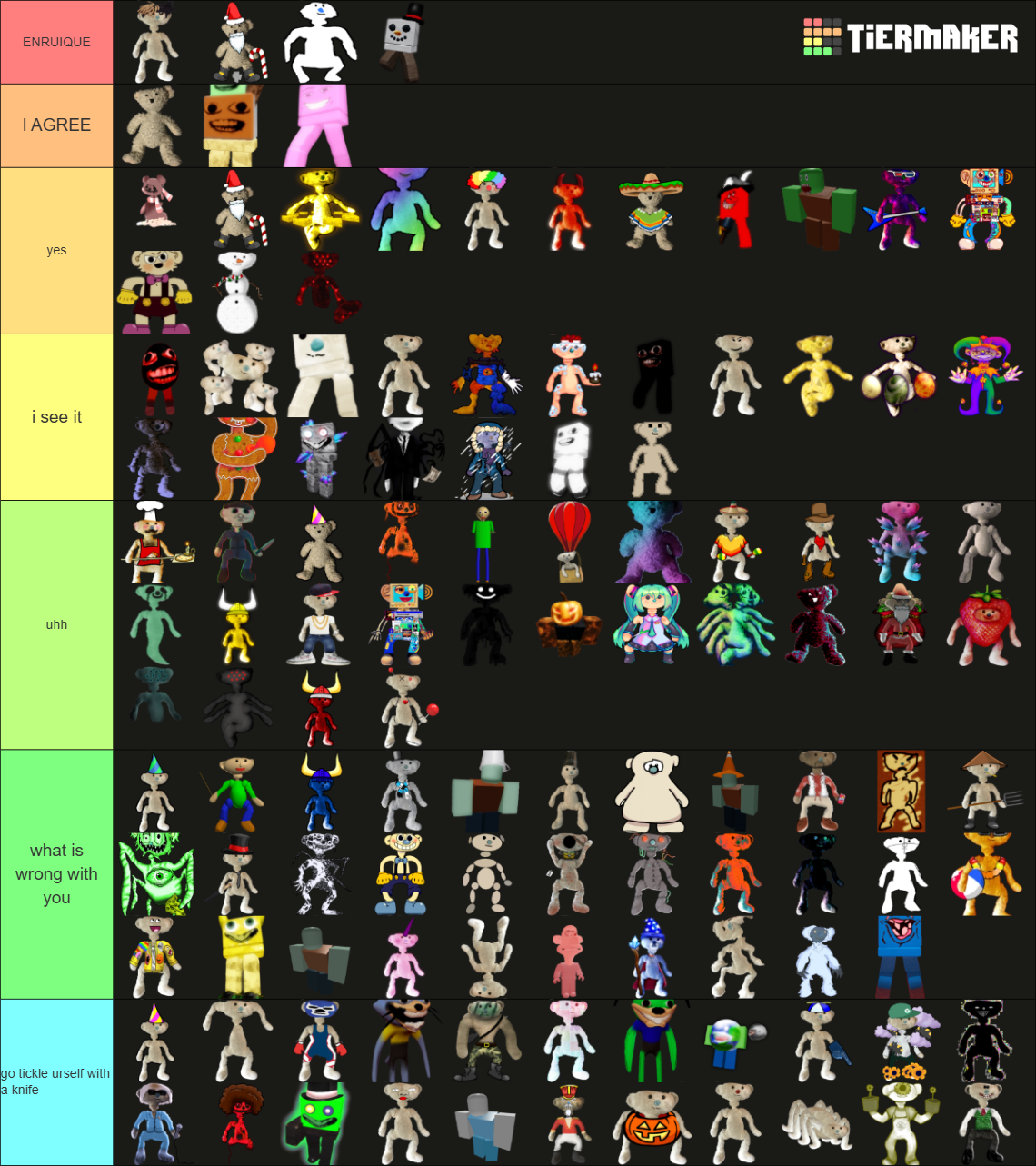 BEAR * (And Alpha) Skins Tier List (Community Rankings) - TierMaker
