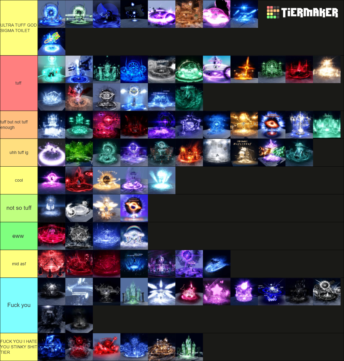 Sols Rng Global Tierlist Tier List Community Rankings Tiermaker