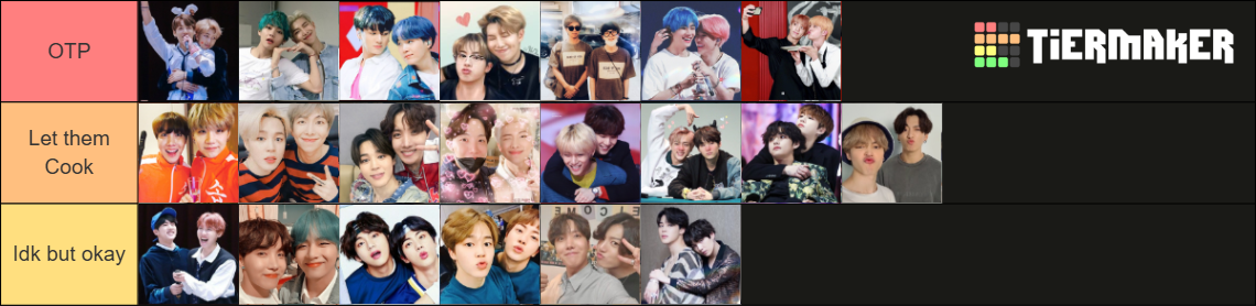 BTS ships Tier List (Community Rankings) - TierMaker