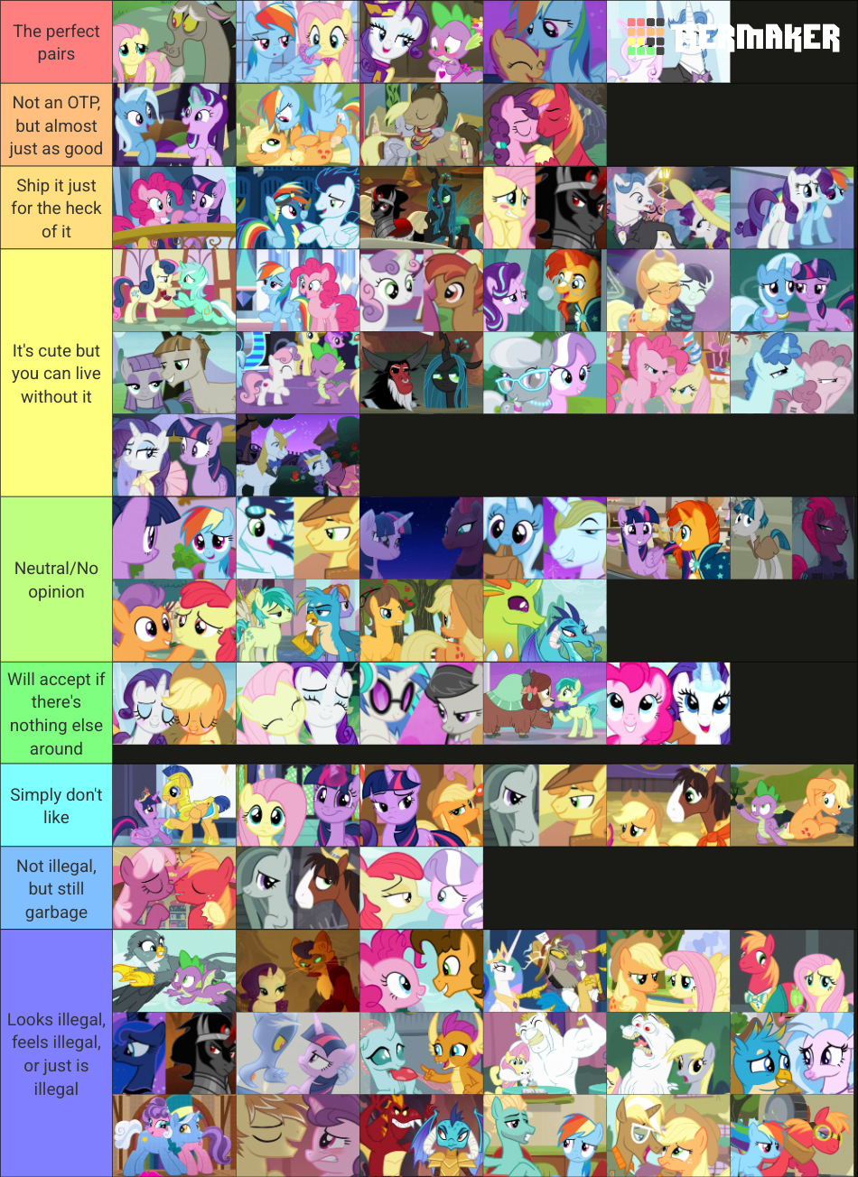 All MLP ships Tier List (Community Rankings) - TierMaker