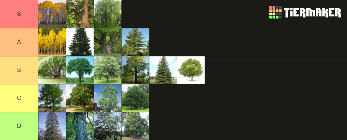 Trees Tier List (Community Rankings) - TierMaker
