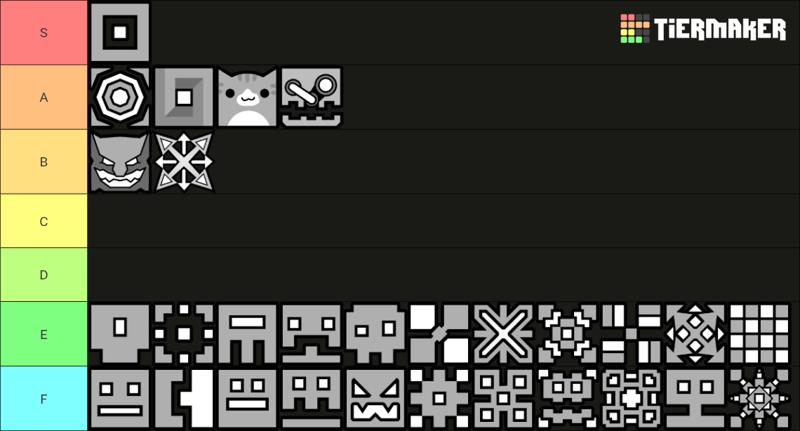 Geometry Dash Cubes Tier List (Community Rankings) - TierMaker