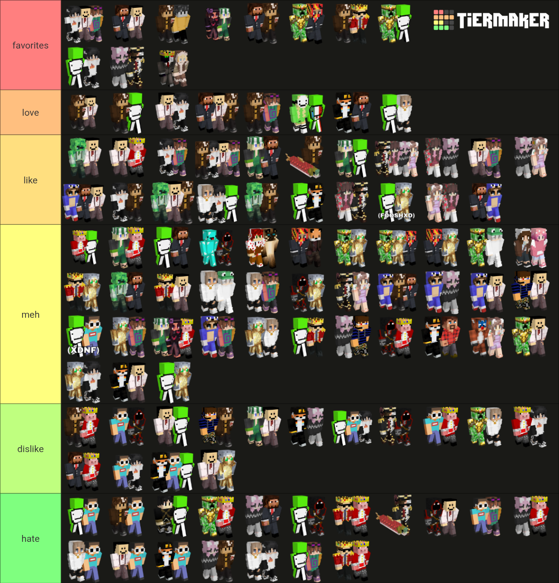 Ultimate Dream SMP Ships Tier List (Community Rankings) - TierMaker