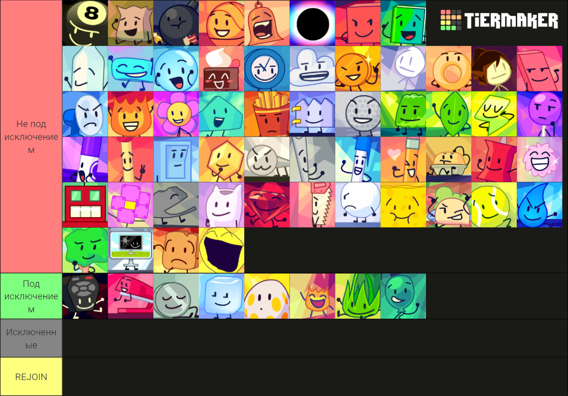 BFDI Characters (2024) - New Icons! Tier List (Community Rankings ...