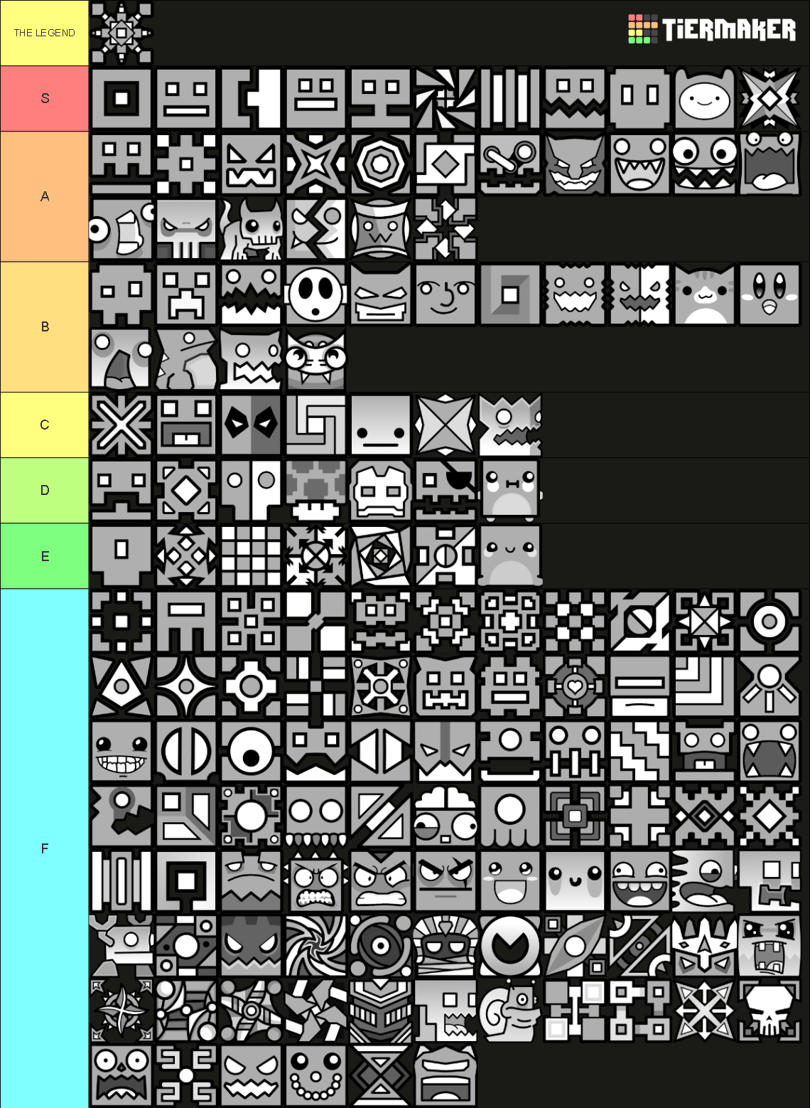 Geometry Dash Cubes Tier List (Community Rankings) - TierMaker