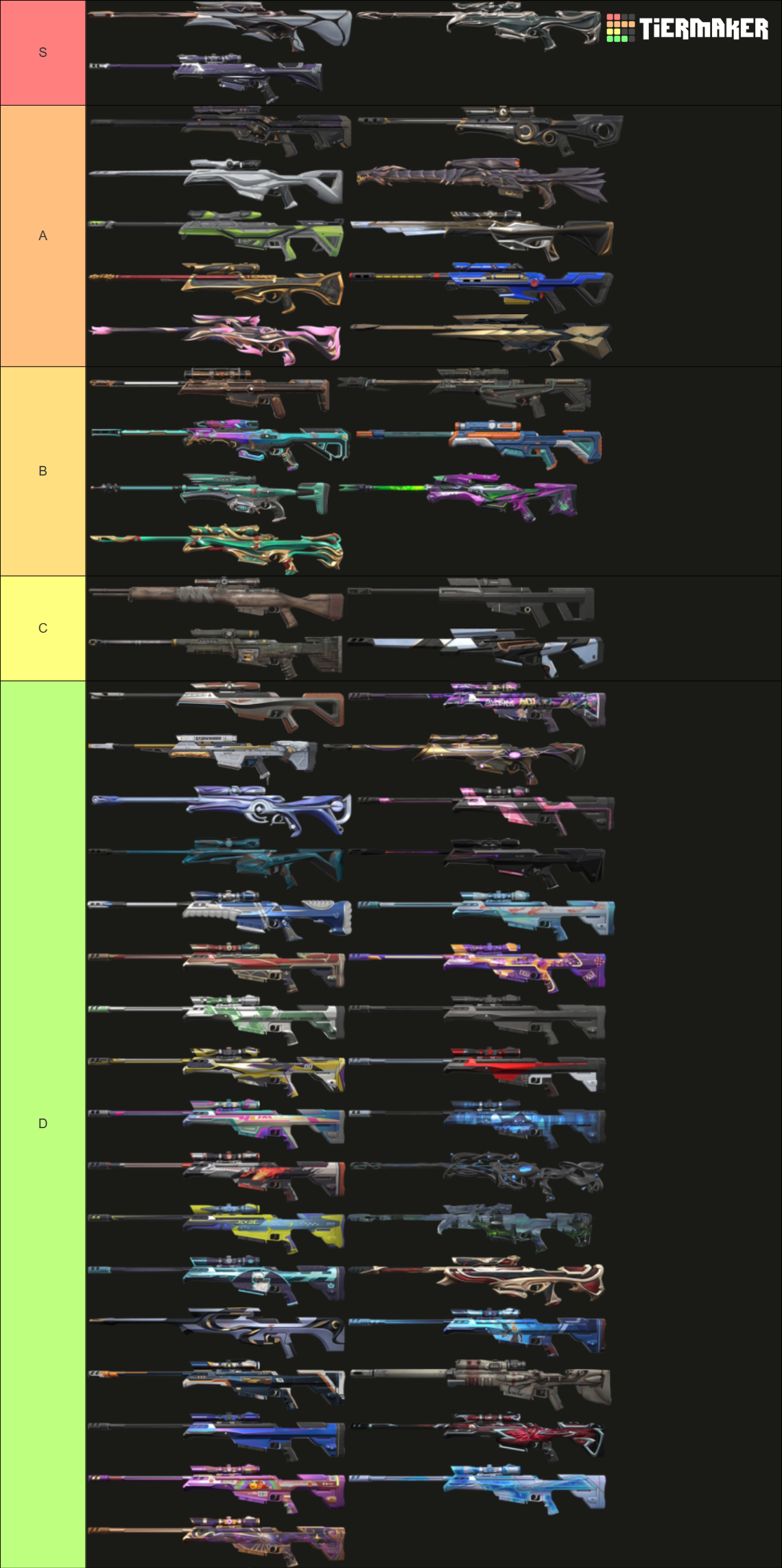 Valorant Operator Skins (December 2025) Tier List (Community Rankings ...