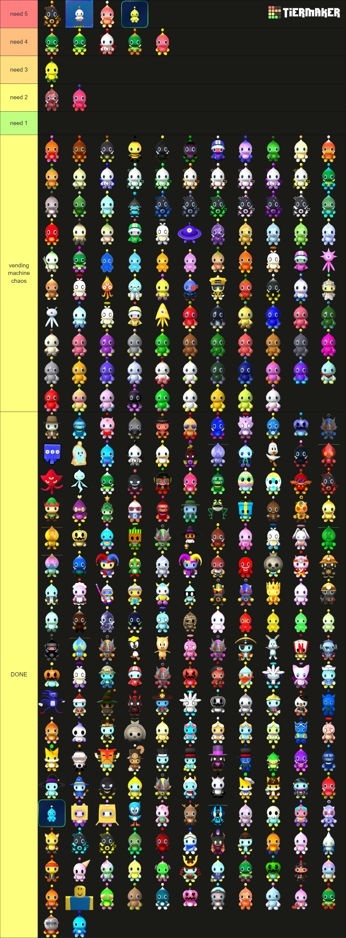 Sonic Speed Simulator Chao Tier List (Community Rankings) - TierMaker