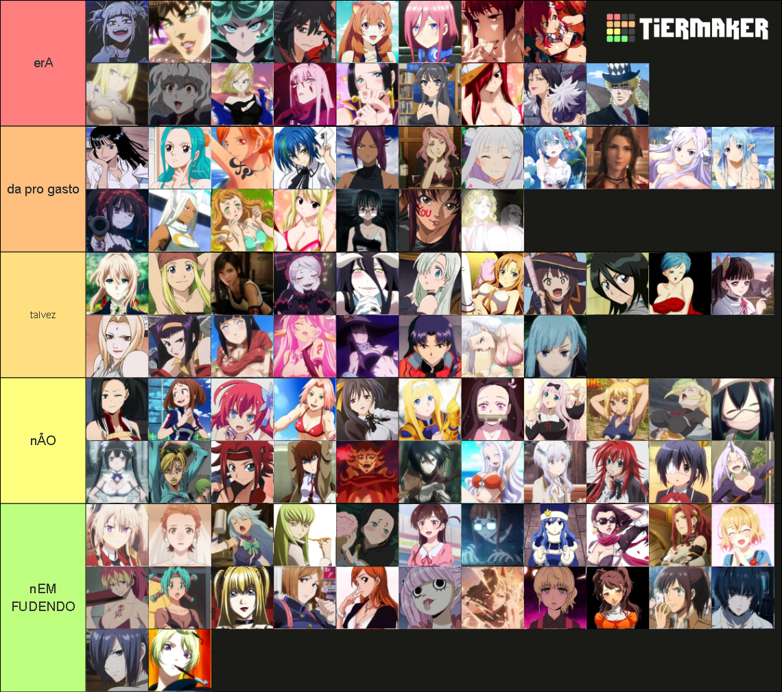 Top 100 Anime Waifu Tier List (Community Rankings) - TierMaker