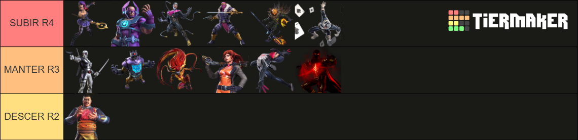 MCOC - Champions (January 2026) Tier List (Community Rankings) - TierMaker