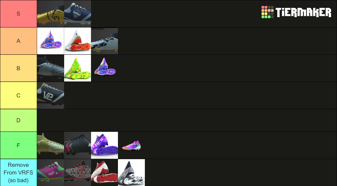 Vrfs Custom Boots Tier List Community Rankings Tiermaker