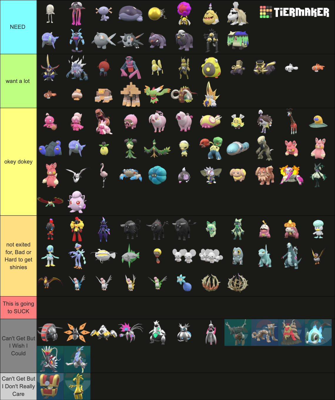 All Shiny Pokemon (Gen 9) Tier List (Community Rankings) - TierMaker