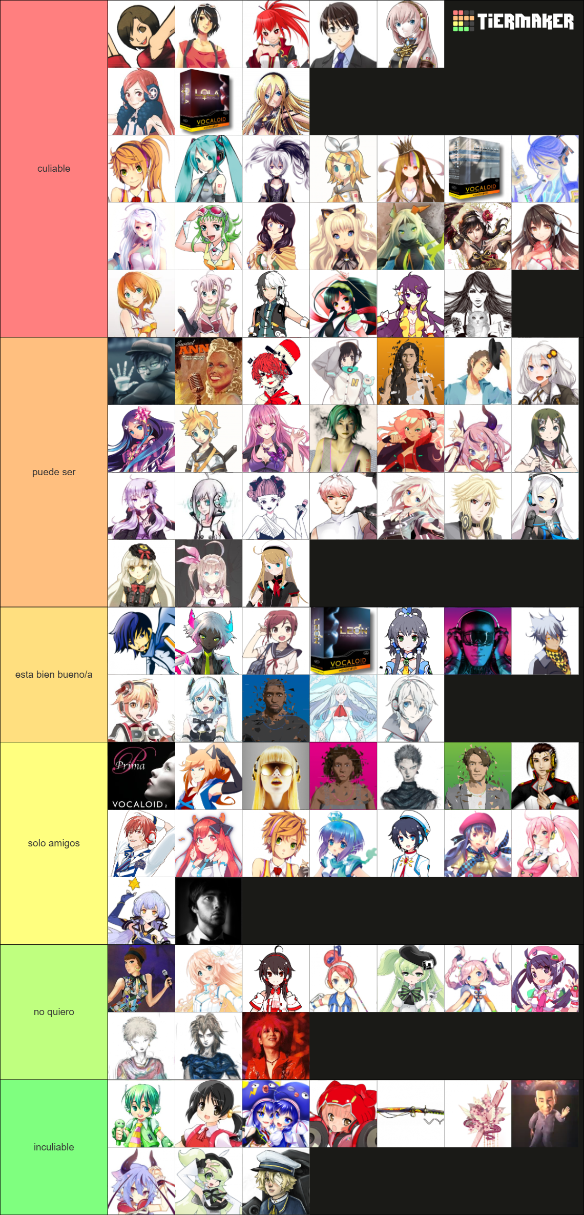 Vocaloid (ALL Current Vocaloids) Tier List (Community Rankings) - TierMaker