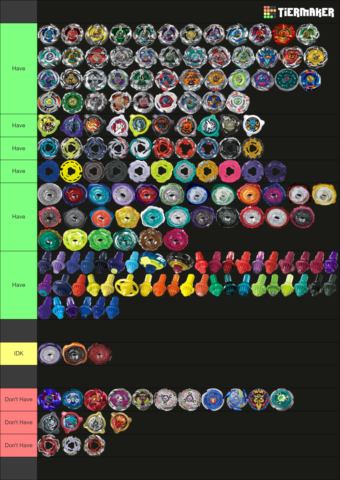 All Beyblade X Parts (Updated) Tier List (Community Rankings) - TierMaker