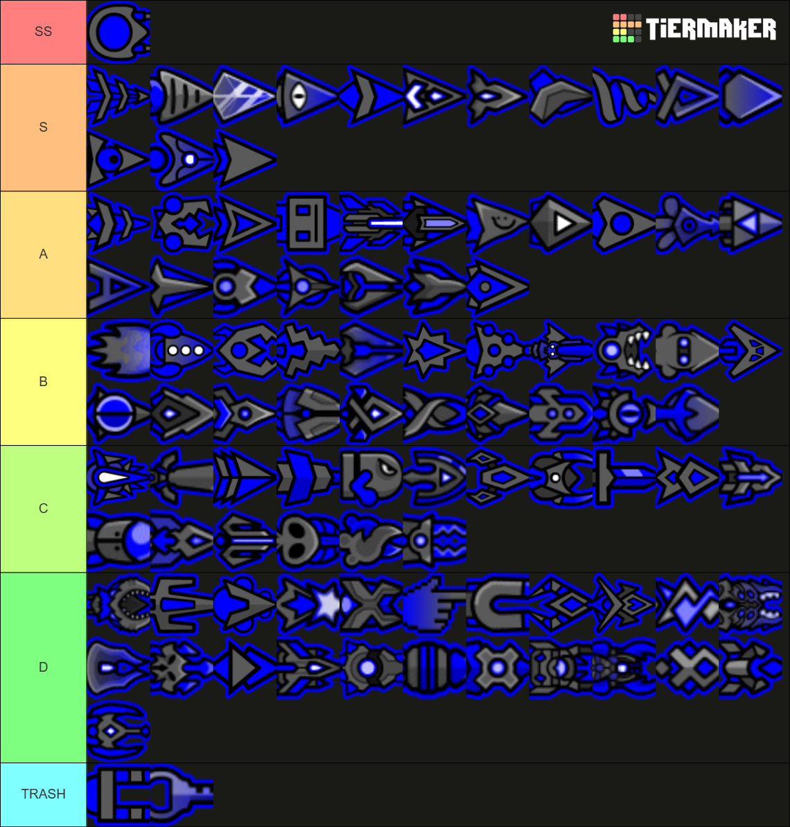 Geometry Dash Wave Icons (2.2 Included) Tier List (Community Rankings ...
