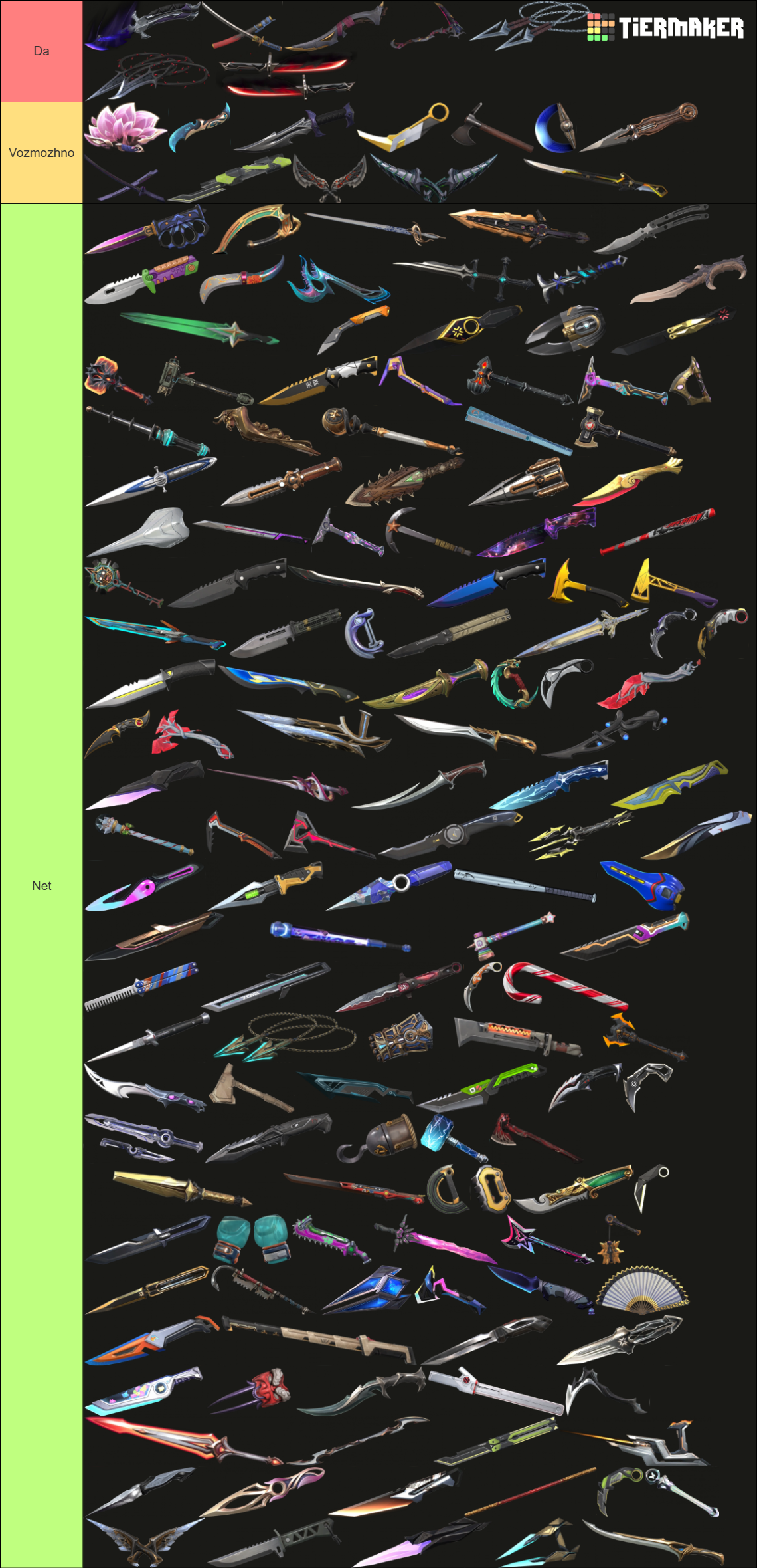 Valorant Melee / Knife Skins (April 2026) Tier List (Community Rankings ...