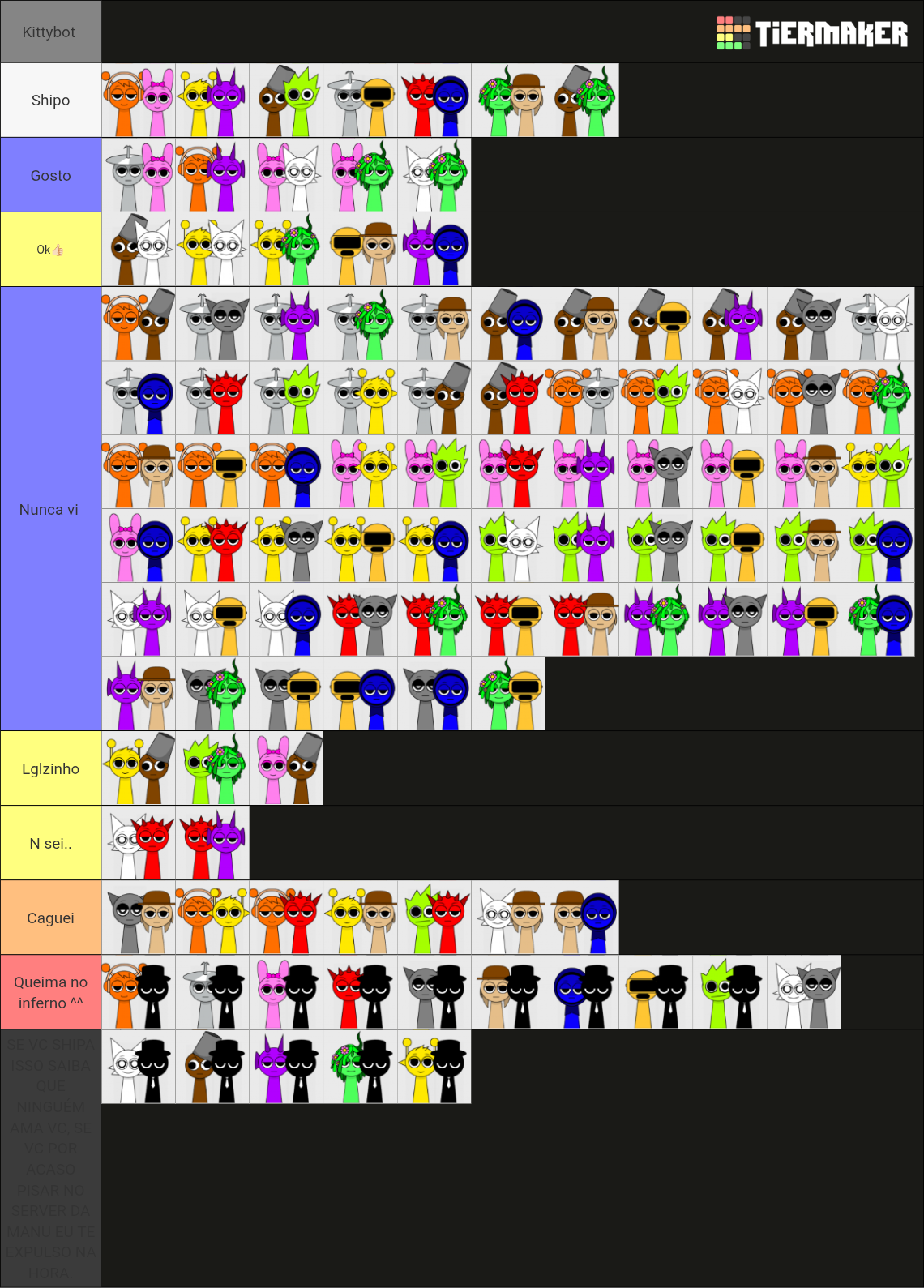 Sprunki Ship Tierlist Tier List (Community Rankings) - TierMaker