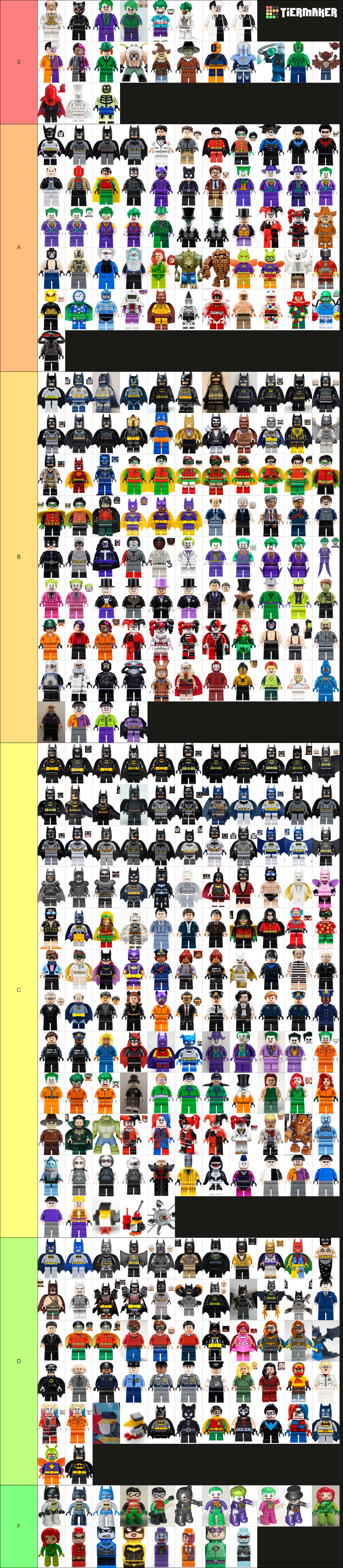 All Lego Batman Figures - Heroes and Villains Tier List (Community ...