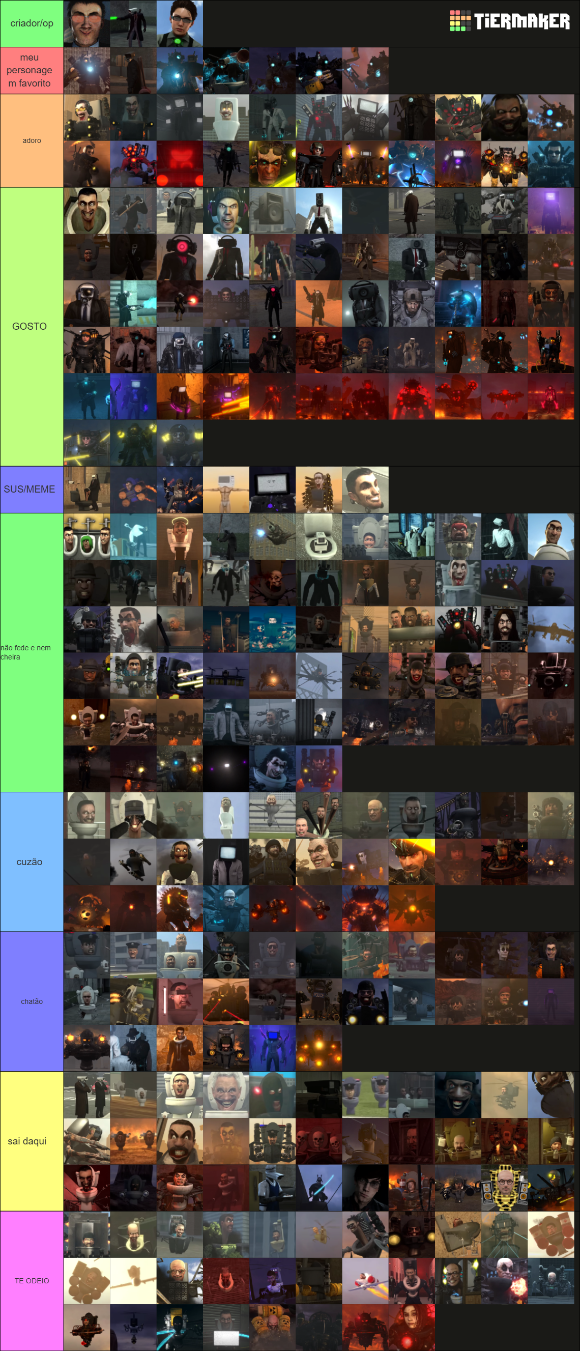 Skibidi toilet 1-79 (FULL) Tier List (Community Rankings) - TierMaker