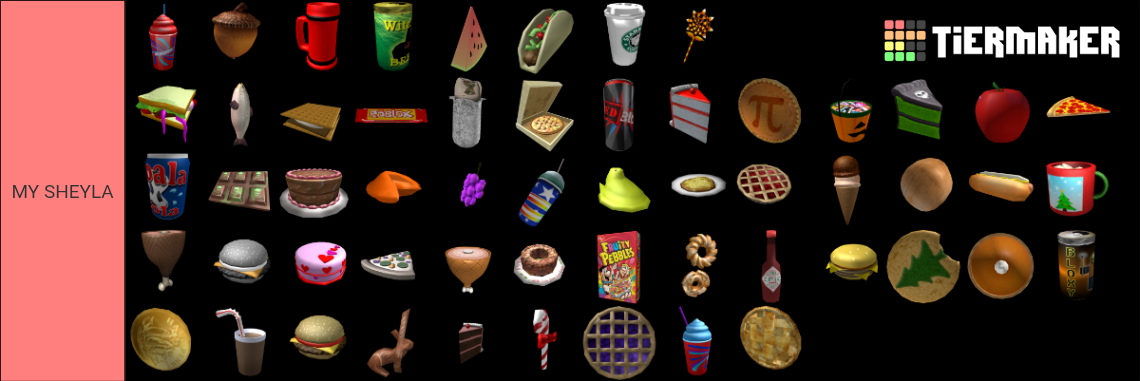 Roblox food items Tier List (Community Rankings) - TierMaker