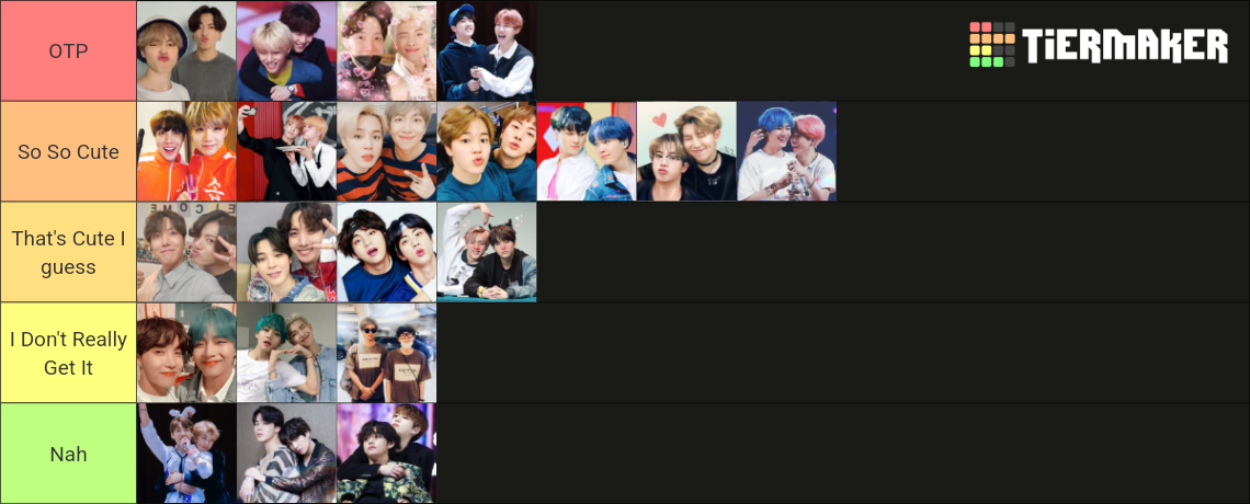 BTS ships Tier List (Community Rankings) - TierMaker
