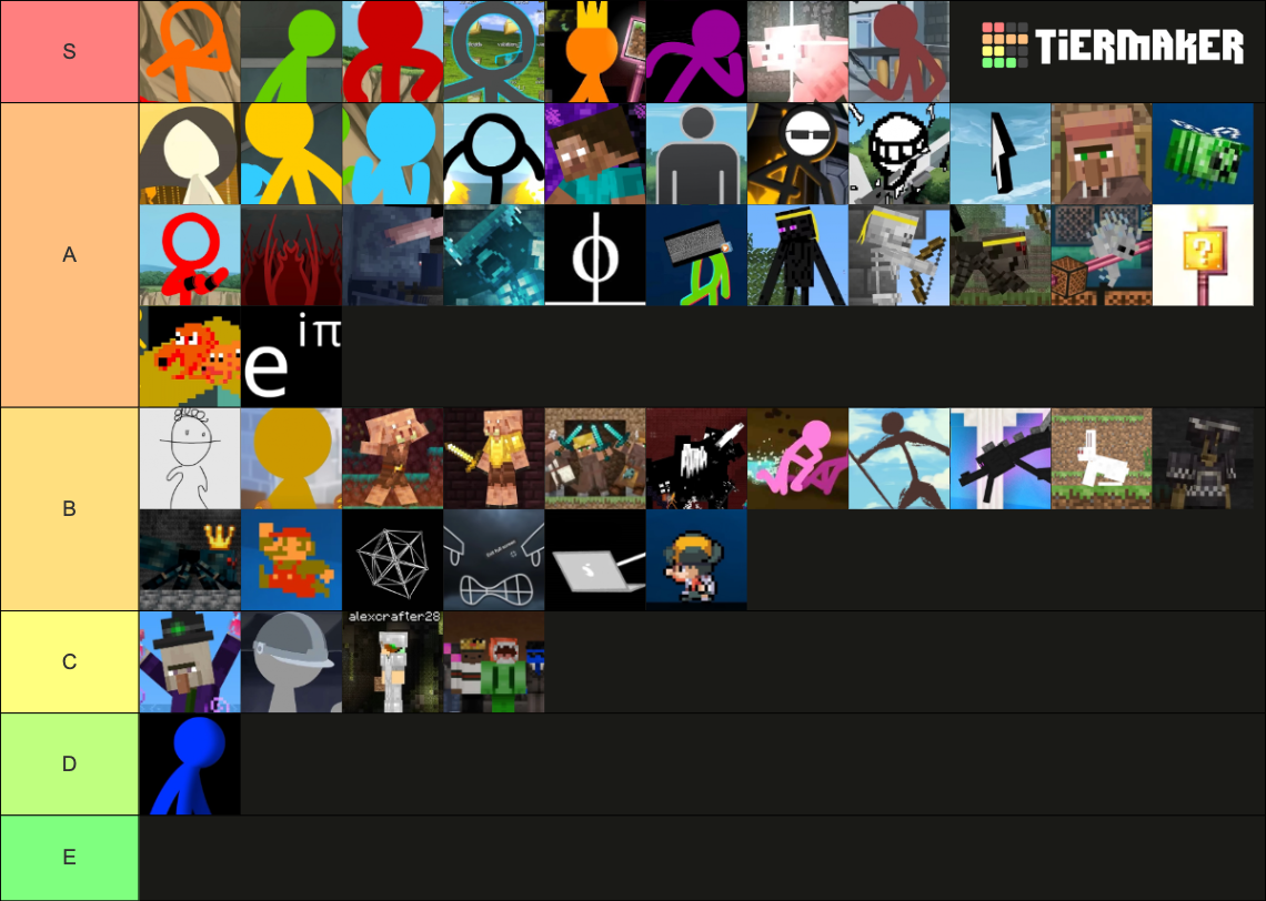 Every Major Alan Becker Character TIER LIST Tier List (Community ...