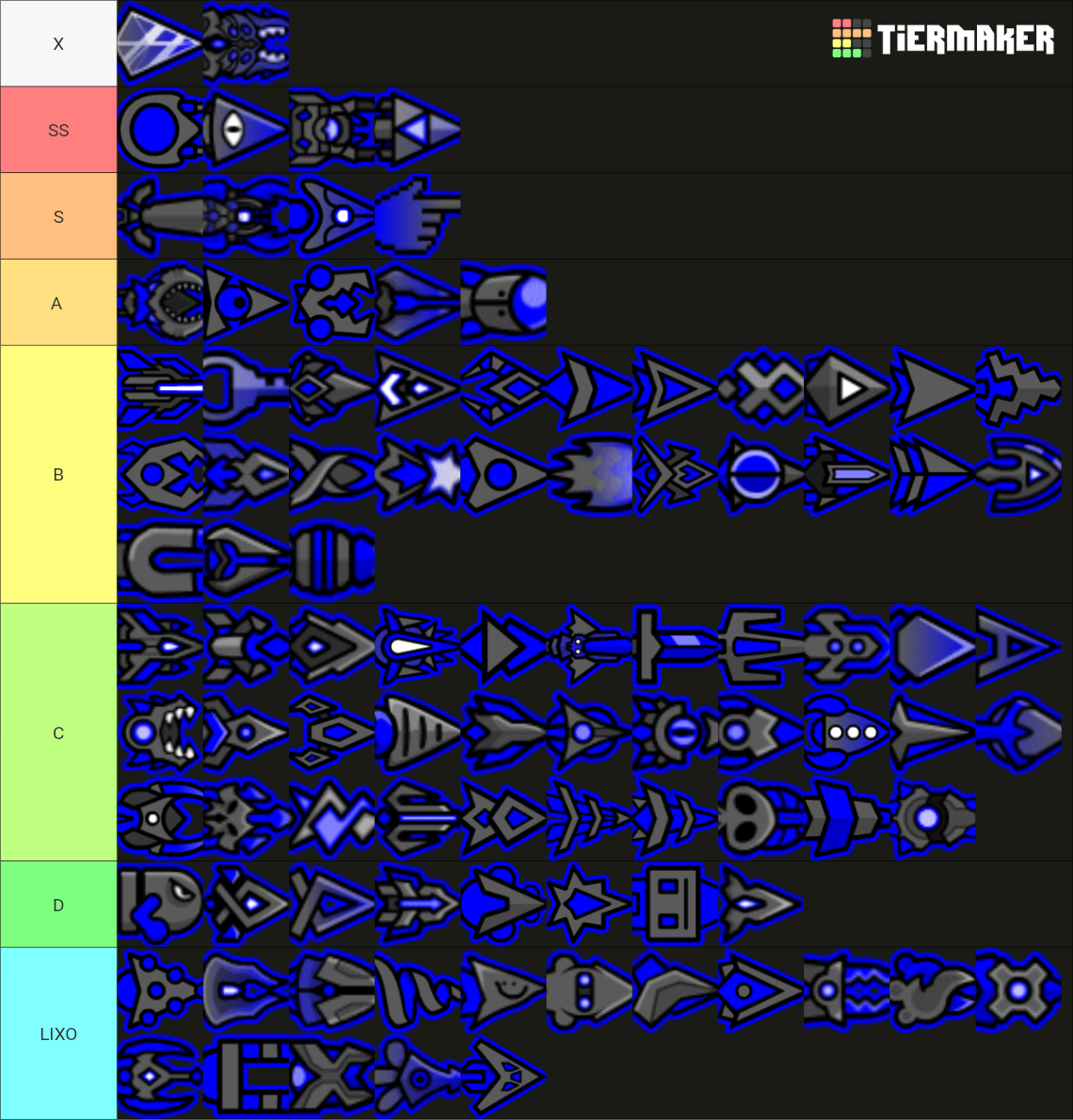 Geometry Dash Wave Icons (2.2 Included) Tier List (Community Rankings ...