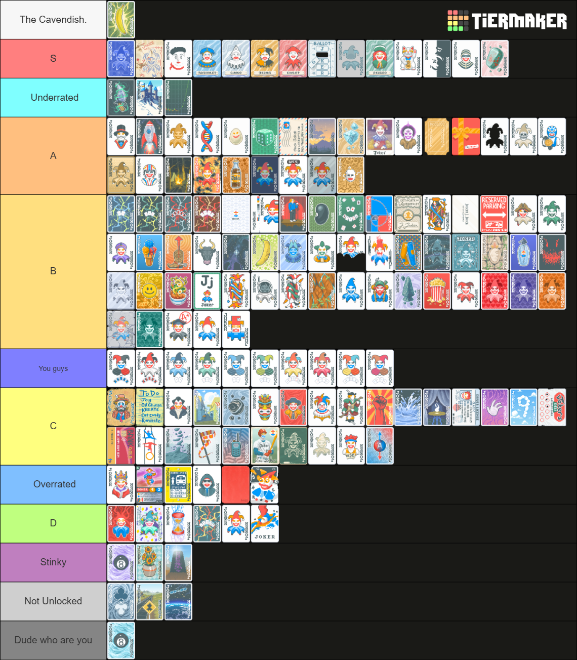 Balatro Full Jokers (Version 1.0.01f) Tier List (Community Rankings ...