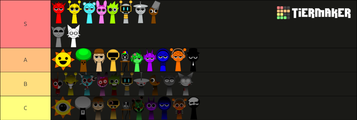 Sprunki Tier List (Community Rankings) - TierMaker