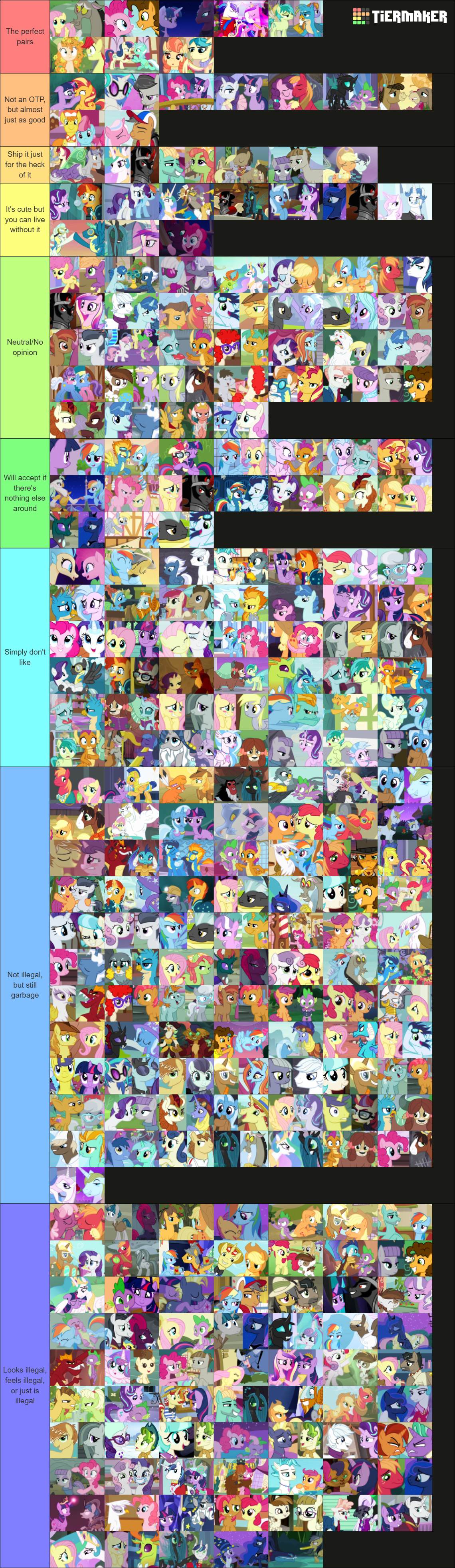 All MLP ships Tier List (Community Rankings) - TierMaker