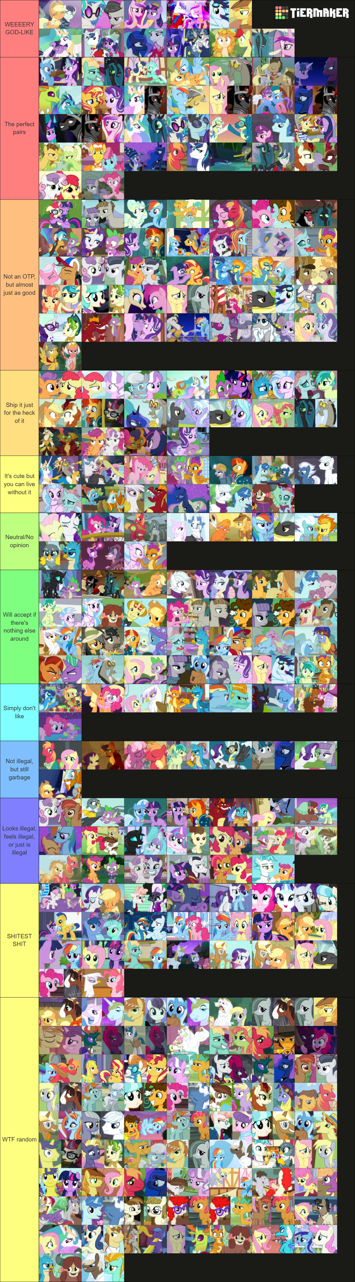 All MLP ships Tier List (Community Rankings) - TierMaker